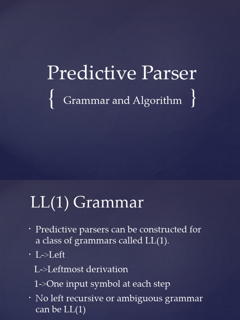Predictive Parser Unit 2 | PDF | Parsing | Mathematical Logic