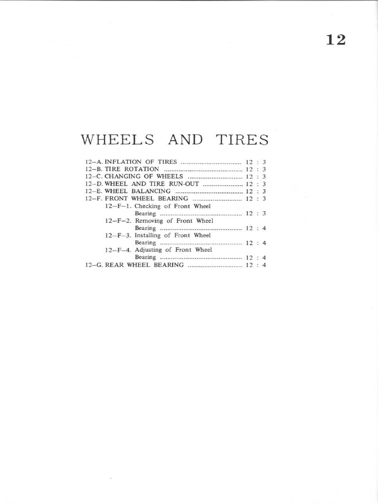 Ch. 12 - Wheels and Tires | PDF