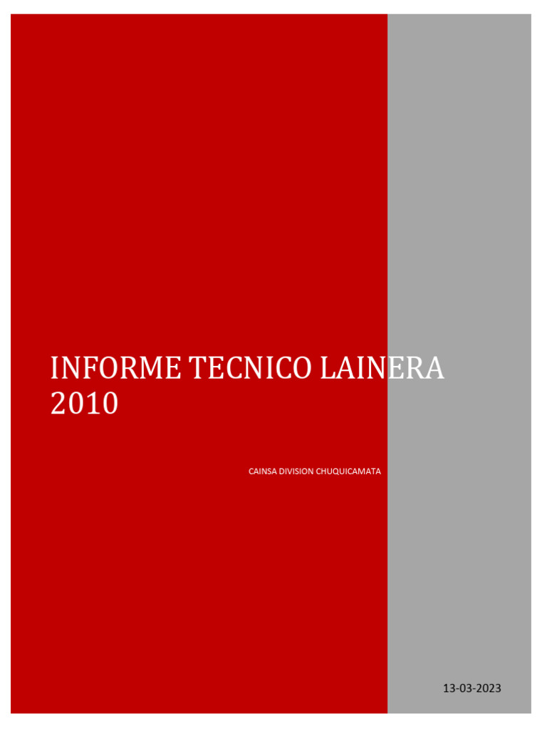 Informe - Tecnico - Lainera 2010 (13-03-2023) | PDF | Hogar, jardinería ...