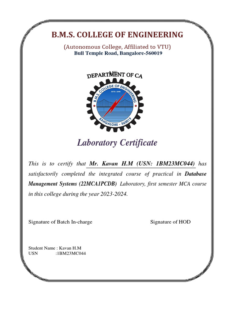 DBMS - Lab | PDF | Information Retrieval | Computer Data DBMS - Lab | PDF | Information Retrieval | Computer Data