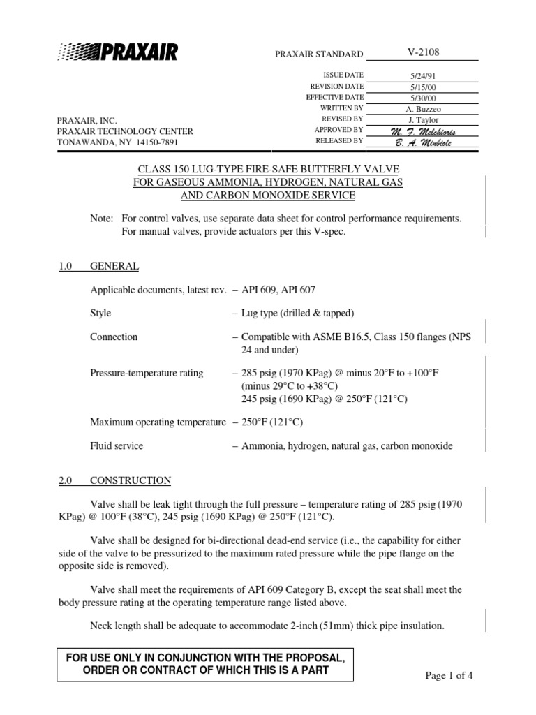 Praxair Standard 5/24/91 5/15/00 5/30/00 A. Buzzeo Praxair, Inc. J ...