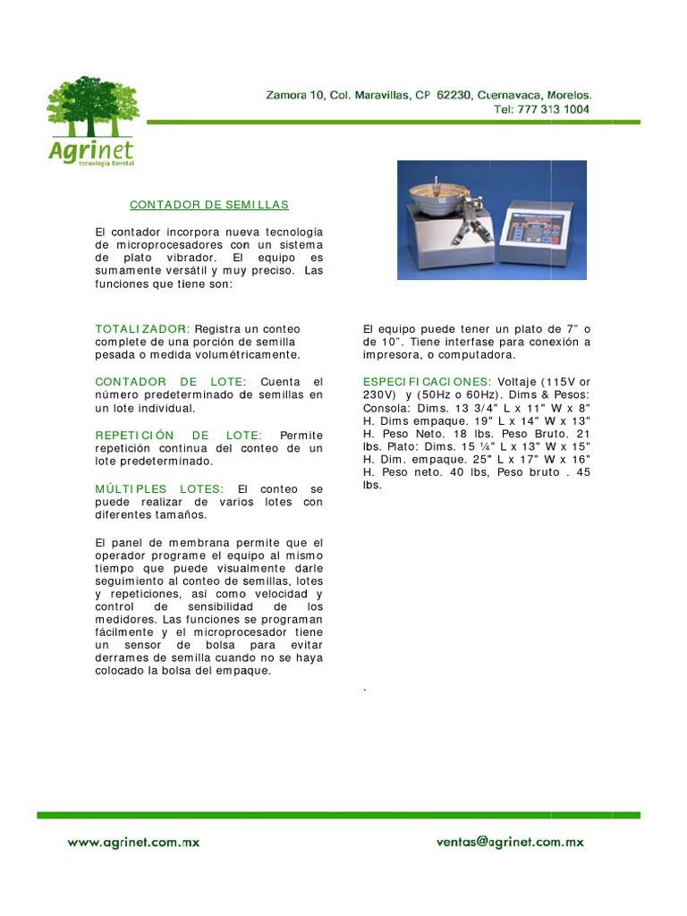 Contador de Semilla | PDF