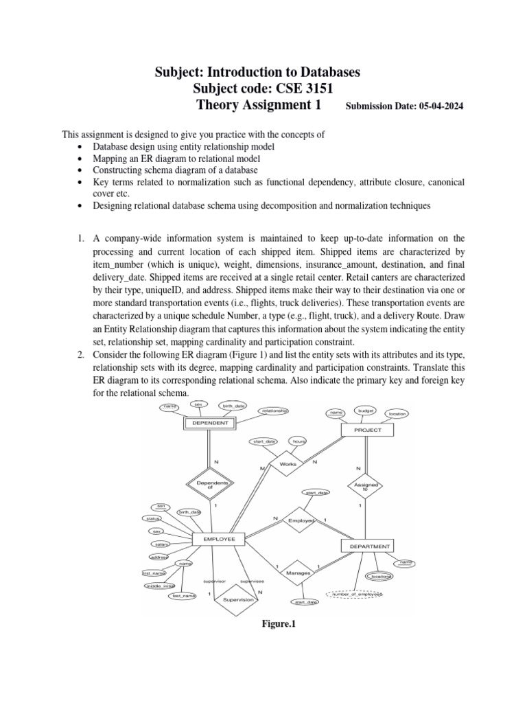 Theory Assignment_1 Question | PDF | Conceptual Model | Relational Model Theory Assignment_1 Question | PDF | Conceptual Model | Relational Model