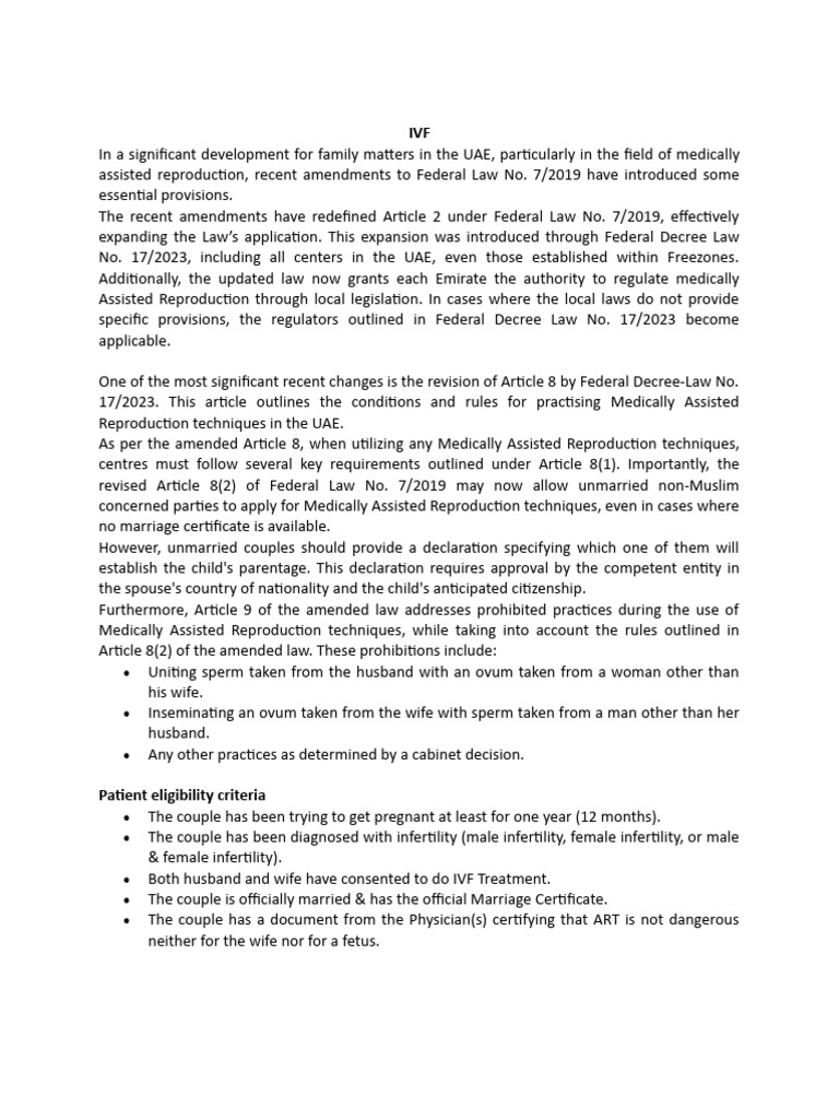 New IVF Laws | PDF | In Vitro Fertilisation | Surrogacy