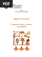 Proiect Tematic Toamna | PDF