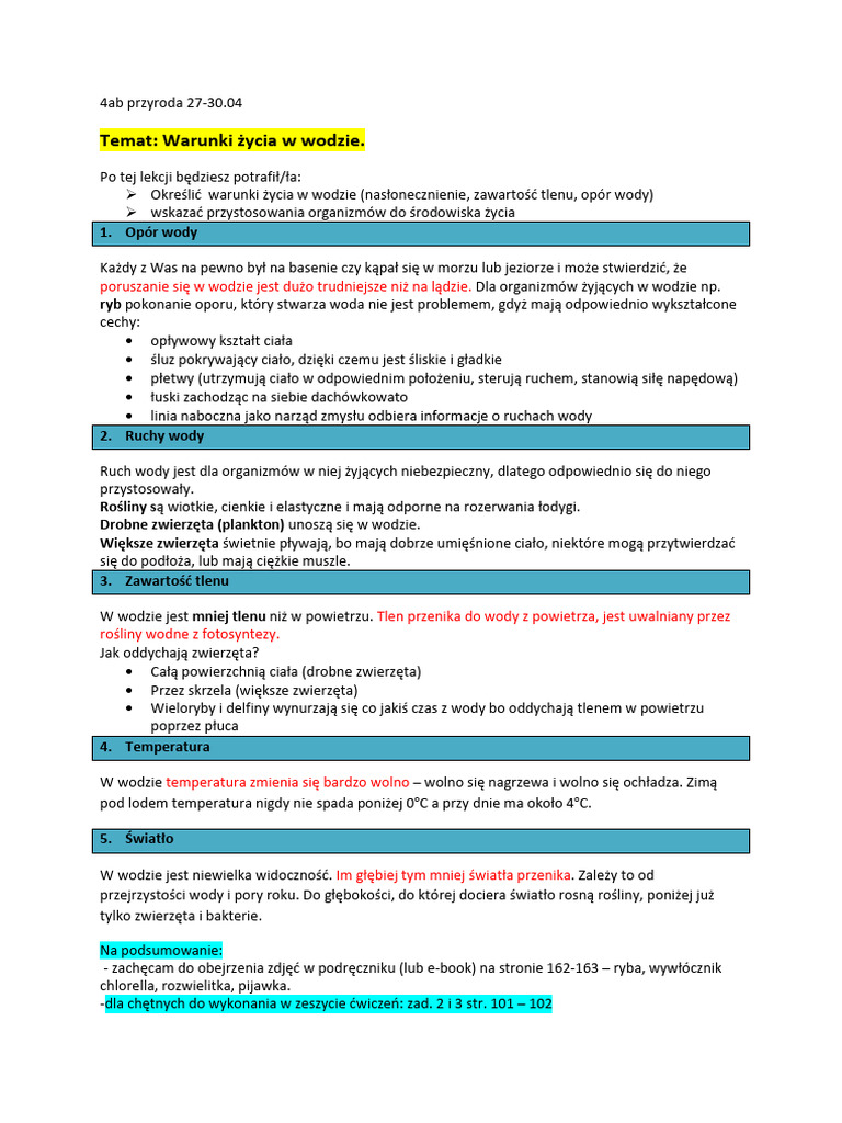 4ab Przyroda 27-30.04 | PDF