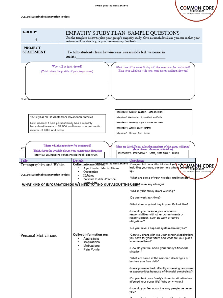 Empathy Study Plan Template | PDF | Motivation | Motivational