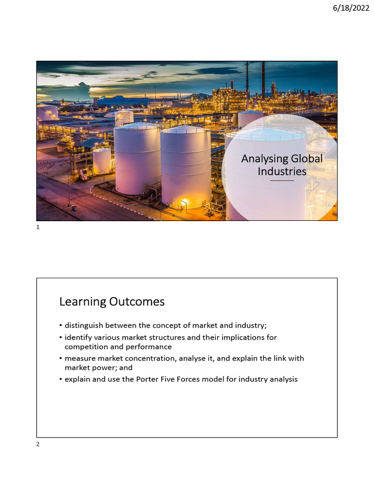 Industry Analysis Using Porter’s Model | PDF | Market (Economics ...