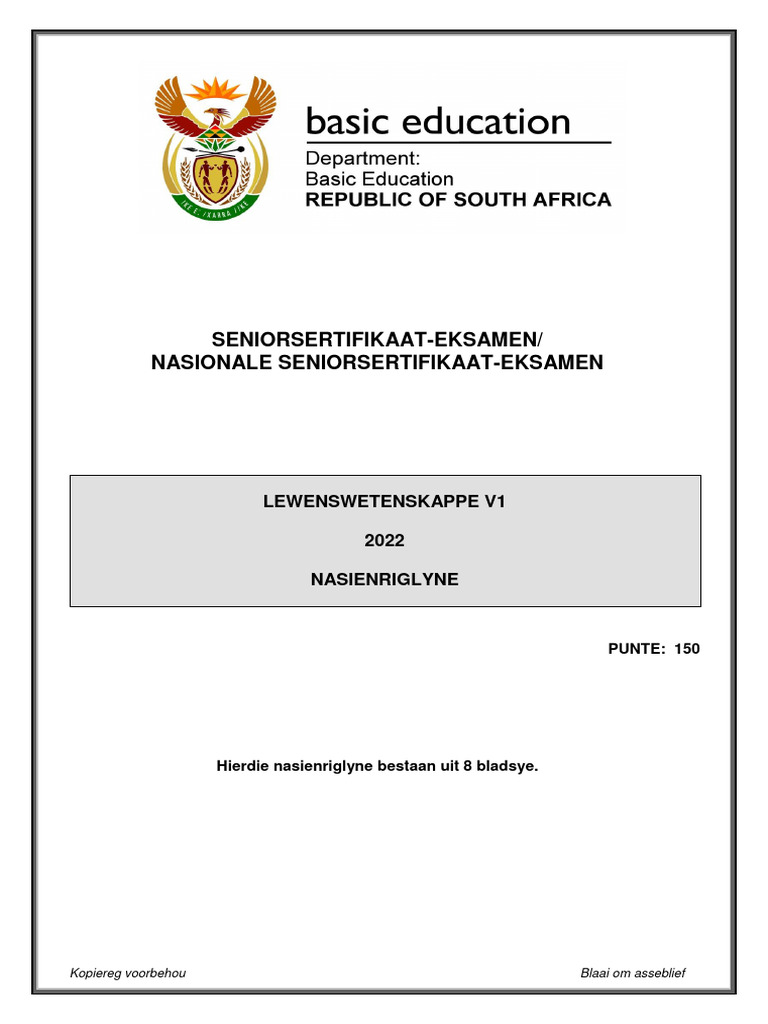 Past Exam Papers - Life Sciences Dbe NSC Grade 12 Past Exam Papers 2022 ...