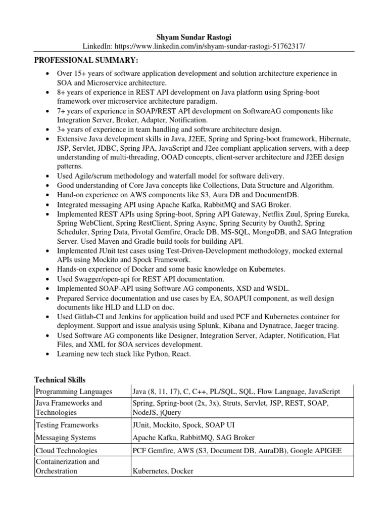 Shyam Sundar Resume | PDF | Net Beans | Applications & Software