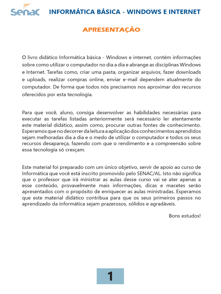 Informática Básica: Windows e Internet | PDF | Janela (informática ...