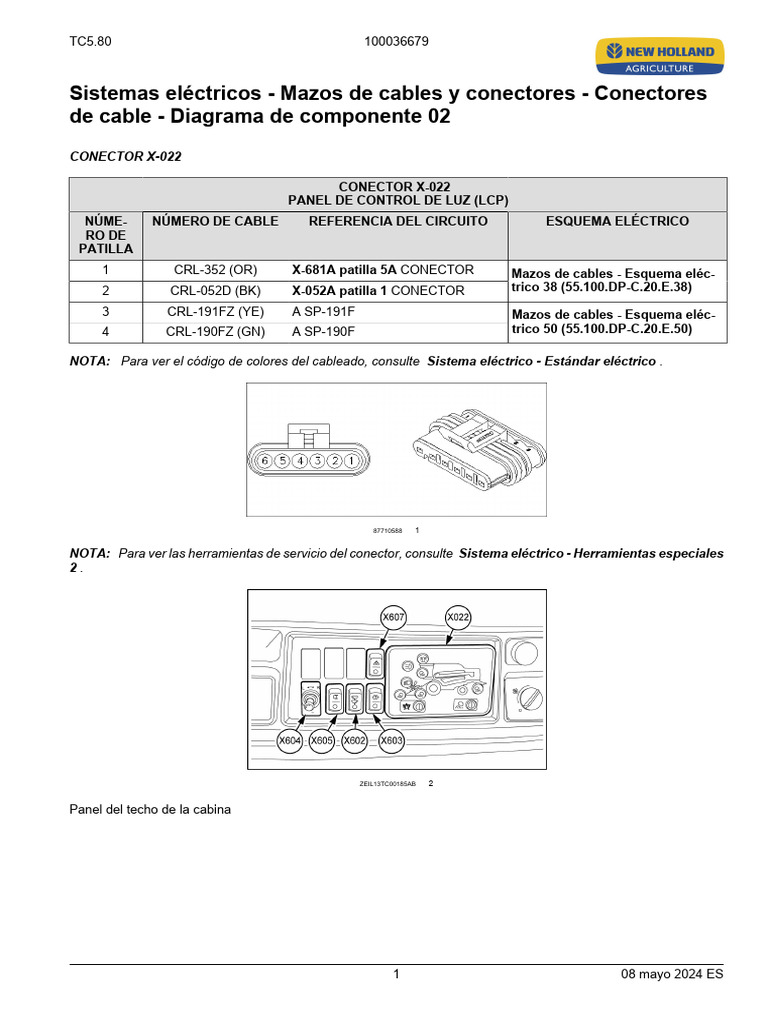Conectores de Cable - Diagrama de Componente 02 (55.100.AF-C.20.F.02 ...