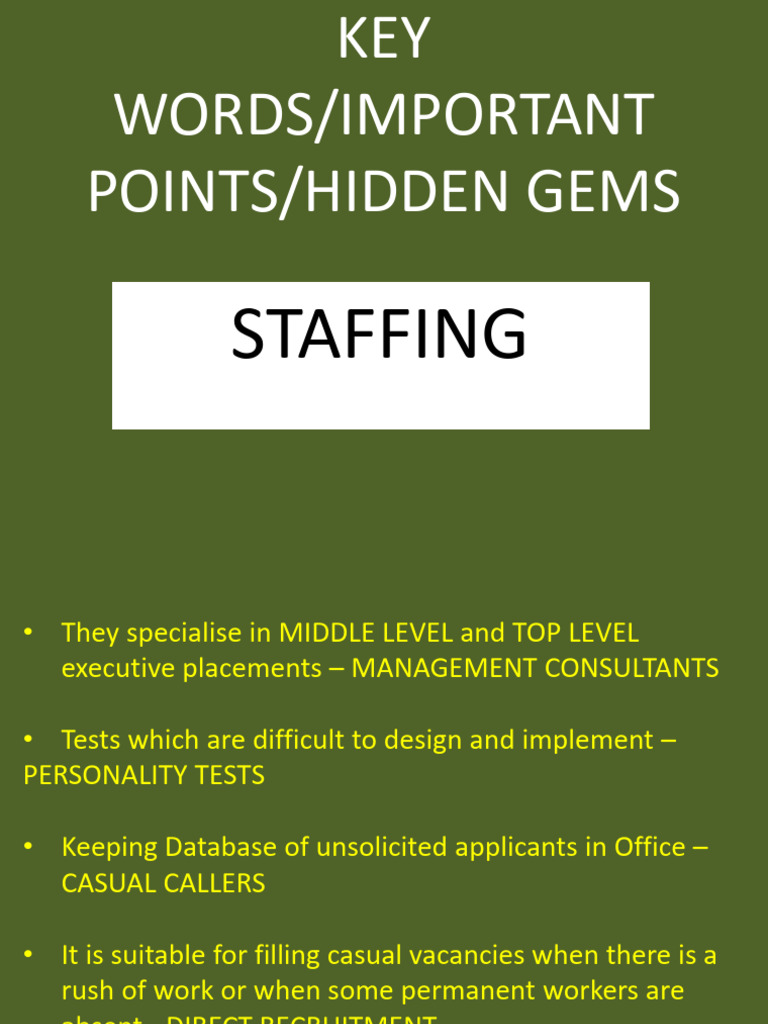 6 Staffing | PDF | Recruitment | Employment