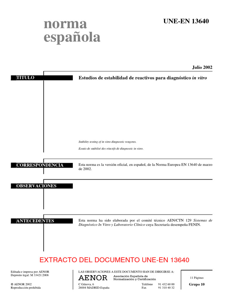 (Ex) Une-En 13640 2002 | PDF