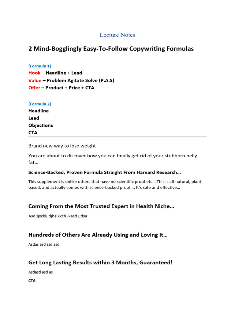 Effective Copywriting Techniques | PDF | Self-Improvement