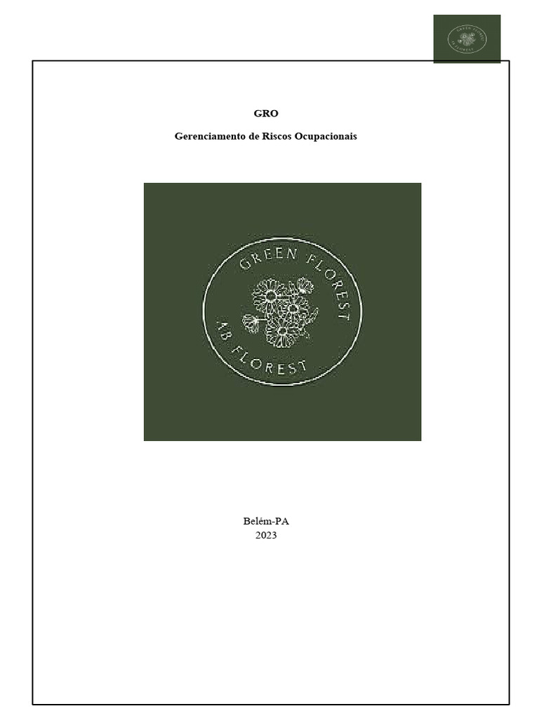 Modelo de GRO para Segurança do Trabalho | PDF | Morte | Equipamentos ...