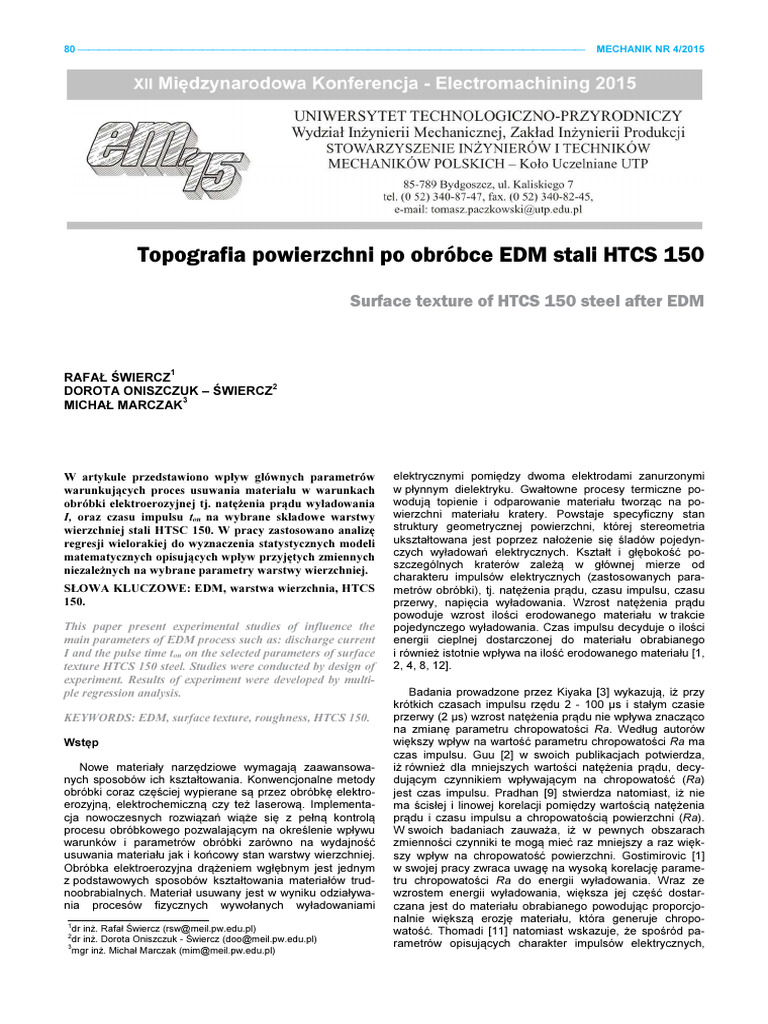 Topografia Powierzchni EDM | PDF