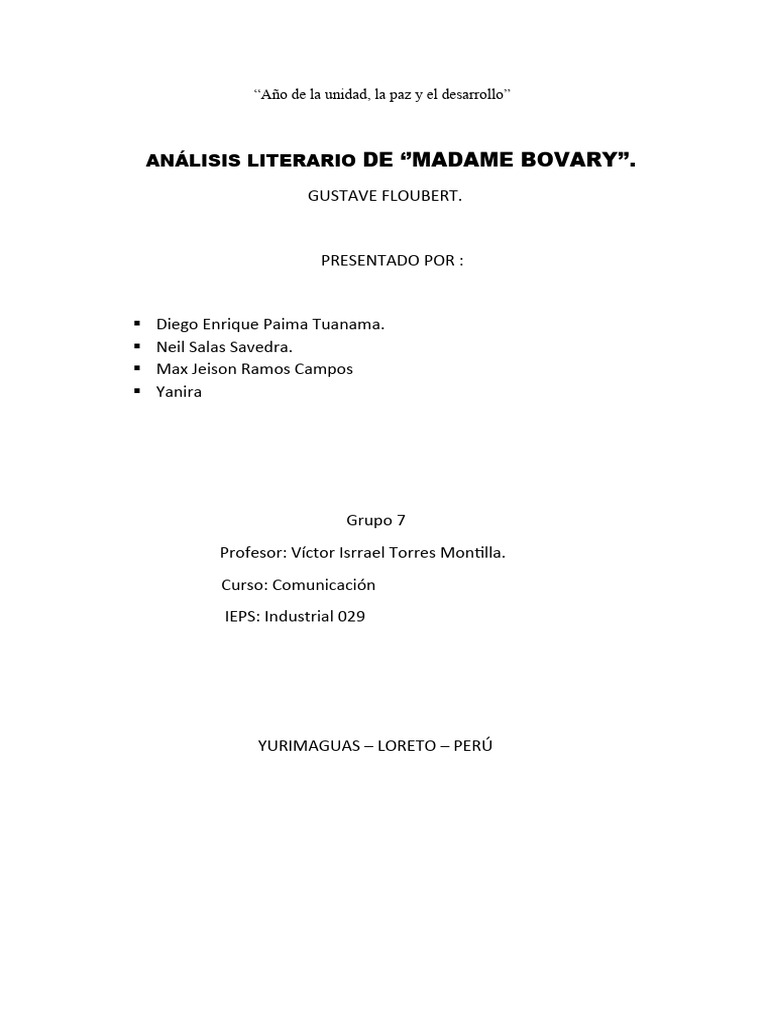 Madame Bovary | PDF | Madame Bovary | Gustave Flaubert