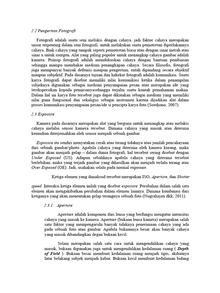 Materi Fotografi Dasar | PDF