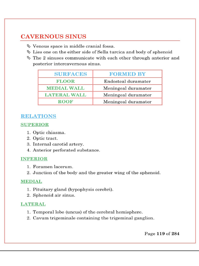 Cavernous Sinus | PDF