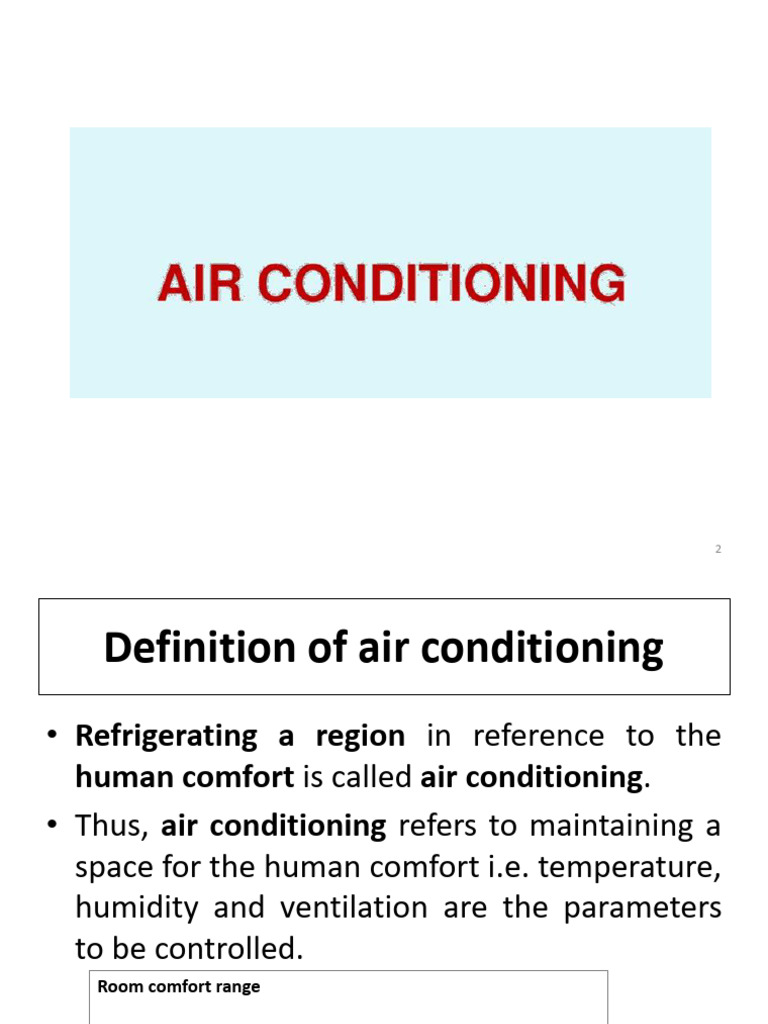 Air Conditioning: Definition and Overview | PDF | Air Conditioning ...