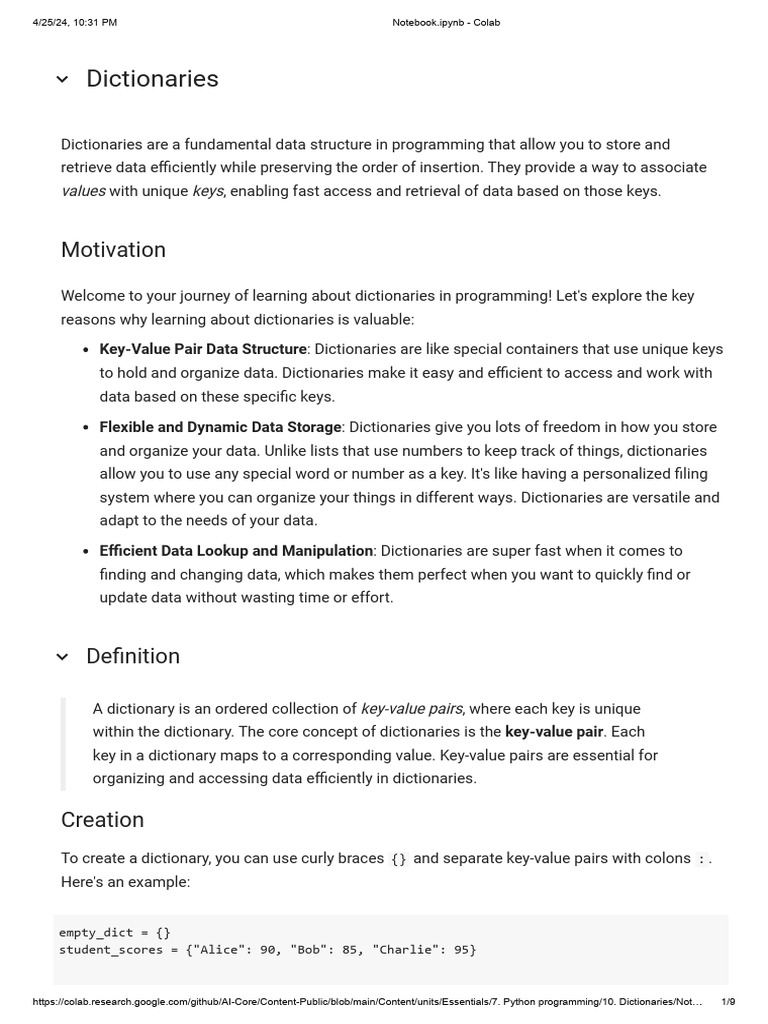 Dictionery | PDF | Data | Computer Programming