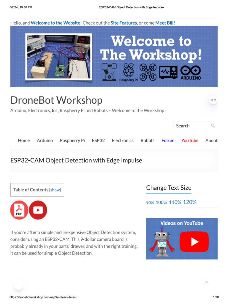 Esp32 Object Detection Pdf