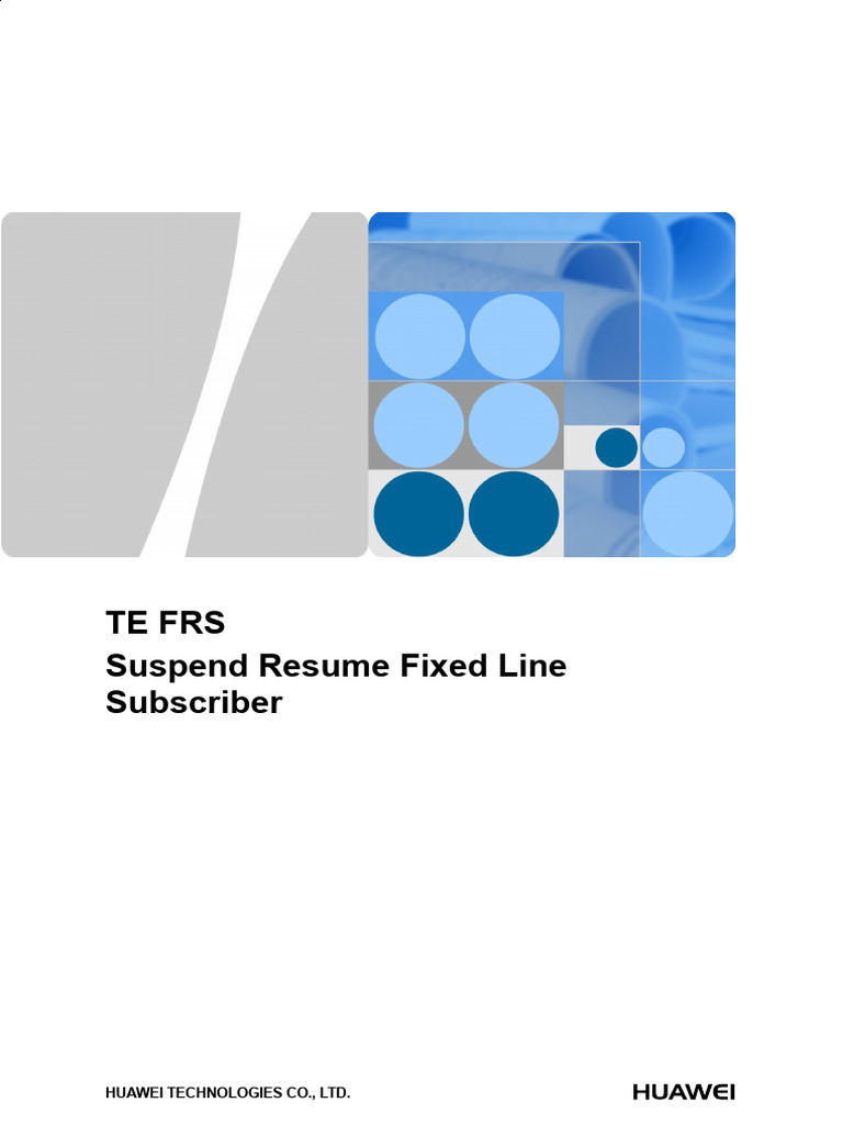 TE FRS - Suspend and Resume Fixed Line Subscriber V1.0 | PDF | Customer ...