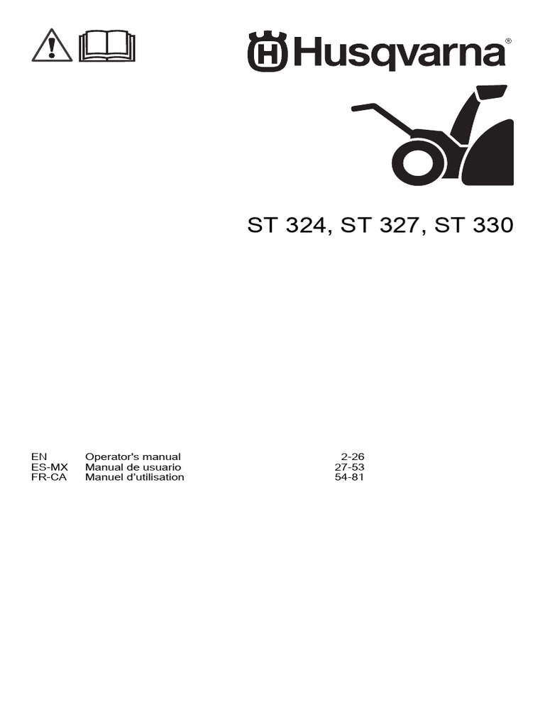 ST 324, ST 327, ST 330: EN Operator's Manual 2-26 Es-Mx Manual de ...