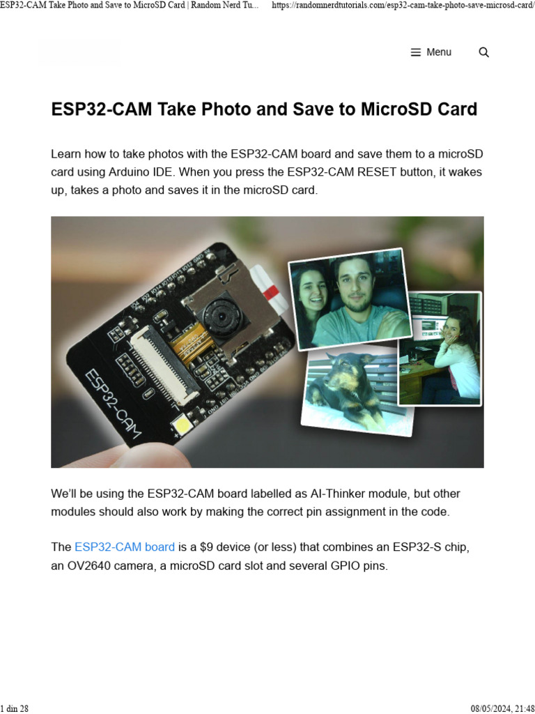 Esp32 Take Photos | PDF | Digital Technology | Computing