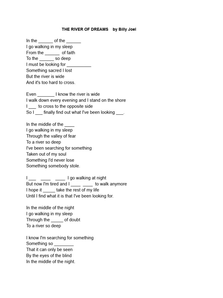 THE RIVER OF DREAMS by Billy Joel | PDF