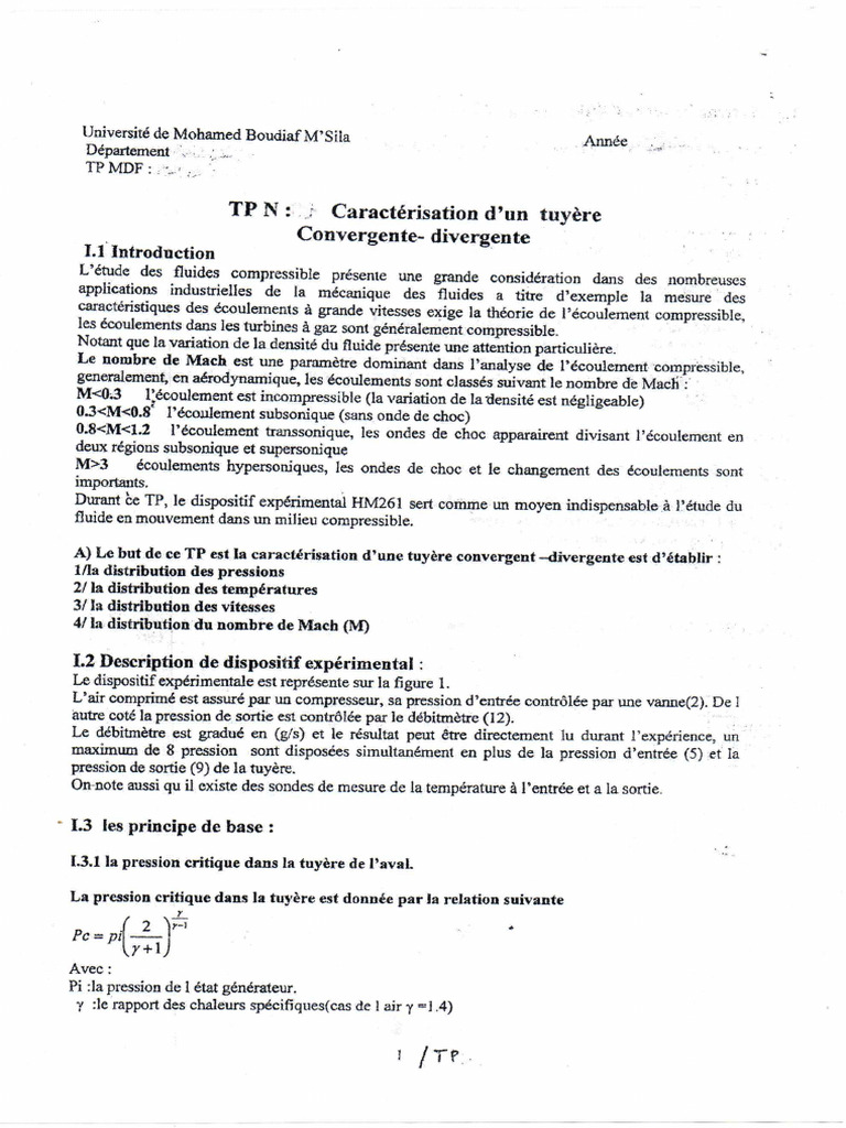 Tuyer Convergente-Divergente | PDF