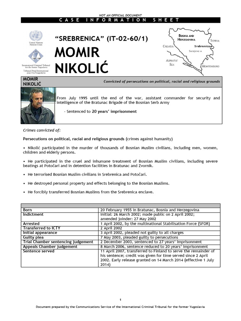 cis_nikolic_momir_1 | PDF | Plea Bargain | Plea