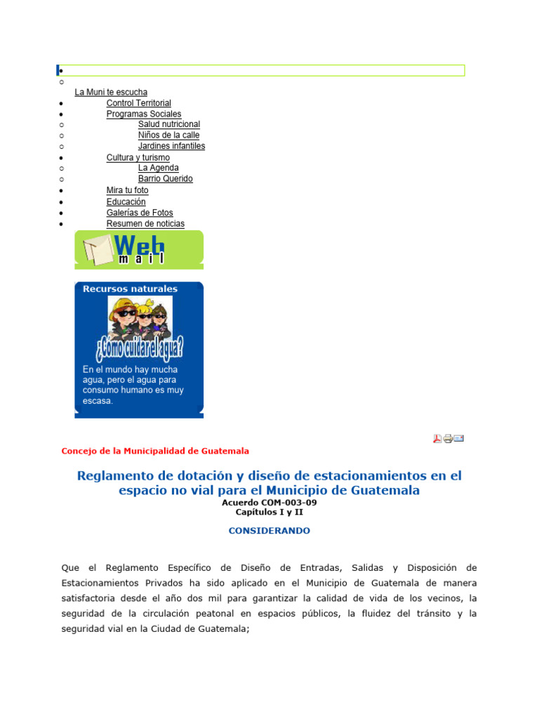 REGLAMENTO | PDF | Estacionamiento | Guatemala