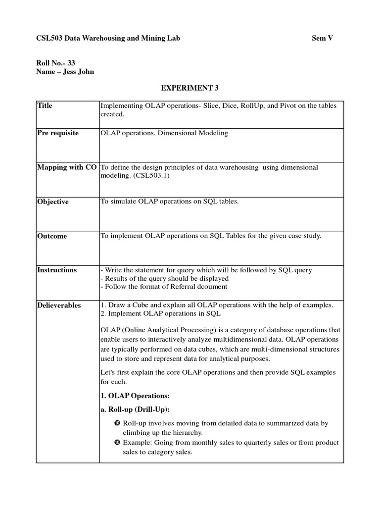 DWM_exp3_33 | PDF | Computer Science | Computer Data