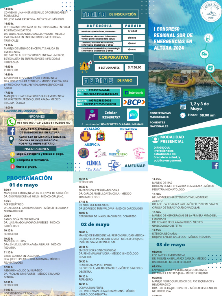 TRIPTICO Congreso | Descargar gratis PDF | Programas sociales | Ciencias de la Salud