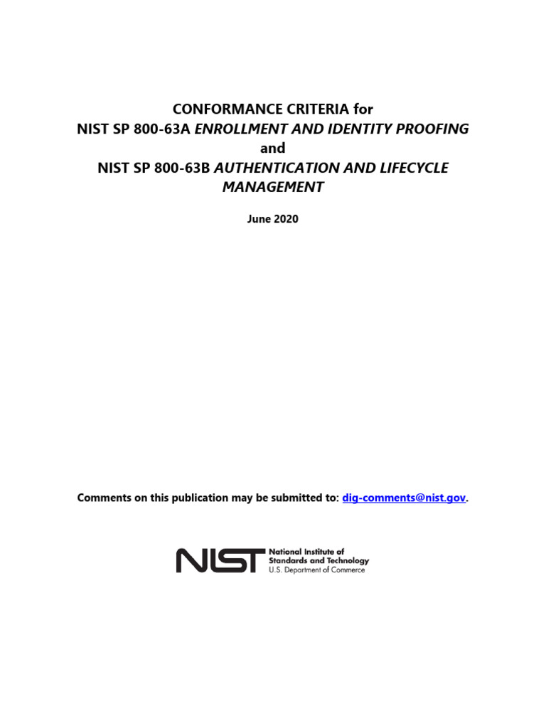 800-63B Conformance Criteria - 0620 | Download Free PDF | Espionage Techniques | Security ...