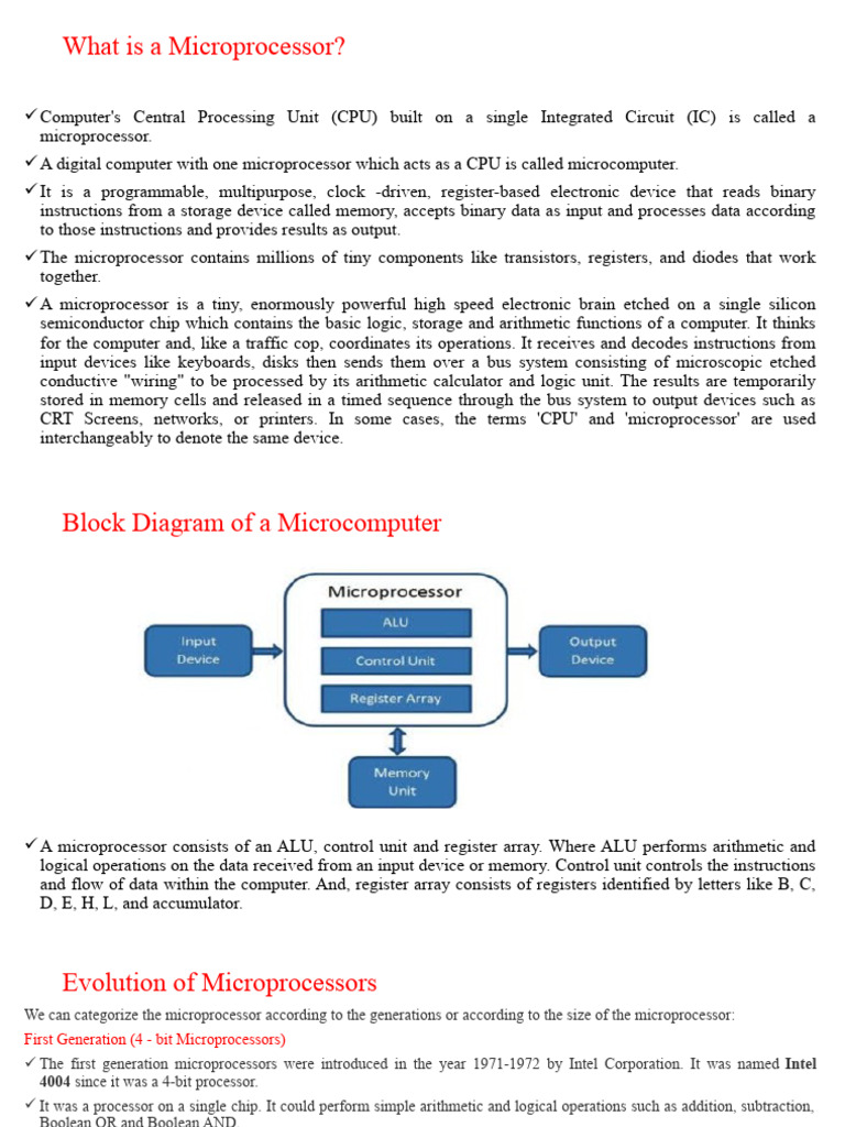 What is a Microprocessor.pptx | PDF | Central Processing Unit | Random ...