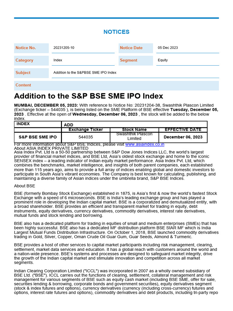 05-12-2023 Ipo Index | Download Free PDF | Stock Market Index ...