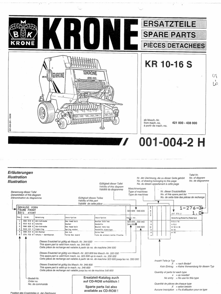 Krone-10-16 S | PDF