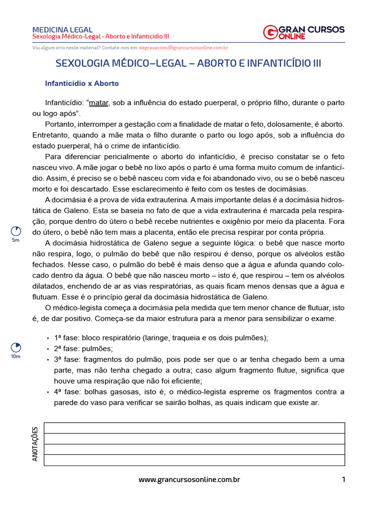97 Resumo - 2929185-Francisco-Helmer-Almeida-Santos - 208439550-Medicina-Legal-2021-Aula-129 ...