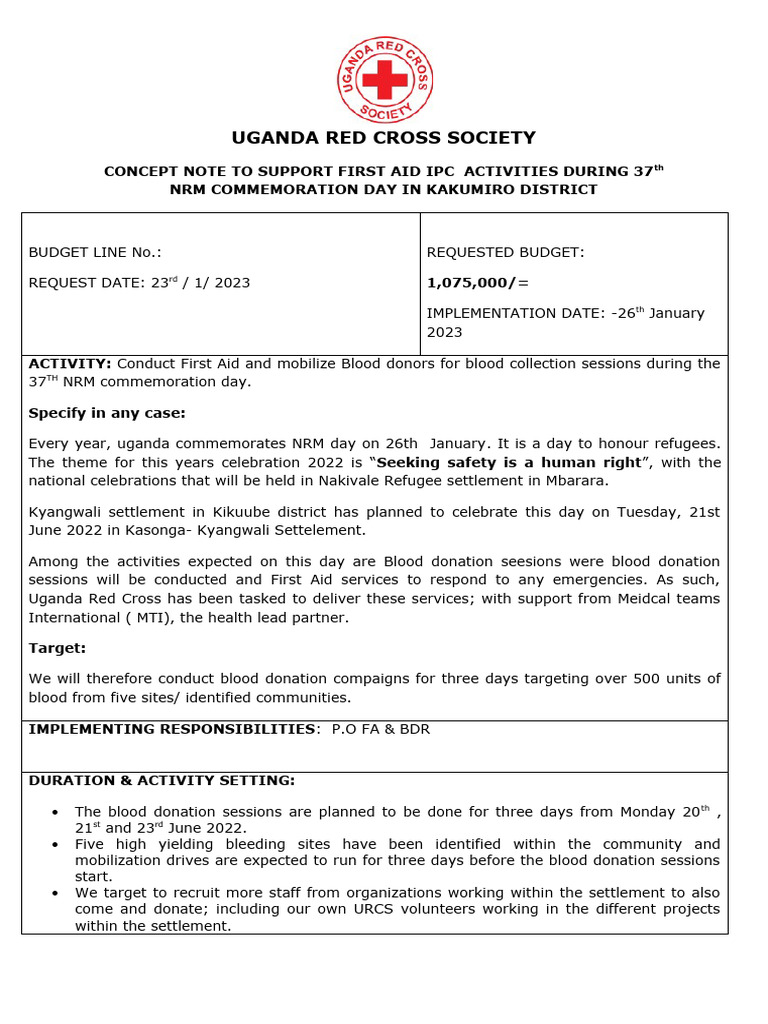 Concept For IPC &FA Activitis | PDF | Blood Donation | First Aid