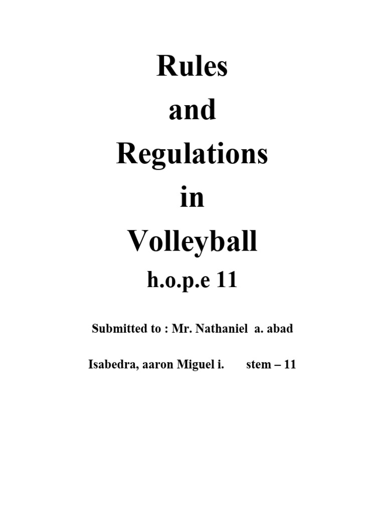 Volleyball Pdf Volleyball Ball Games