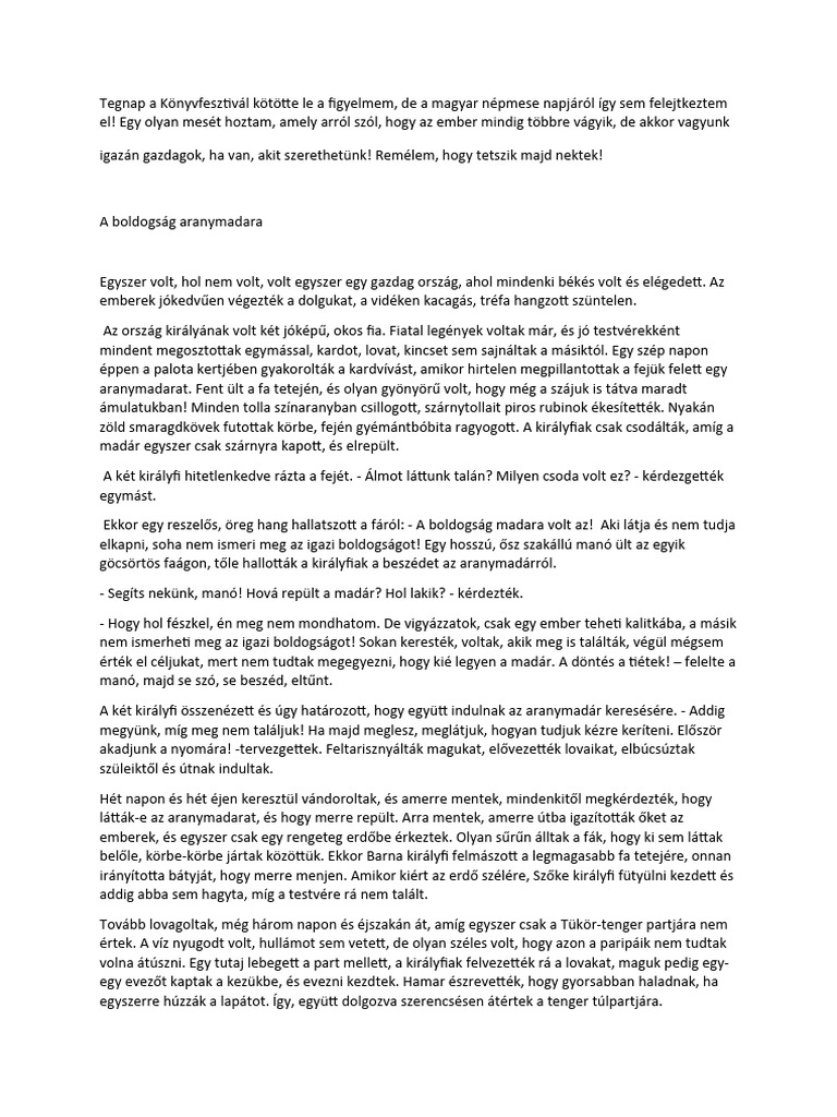 A Boldogság Aranymadara | PDF