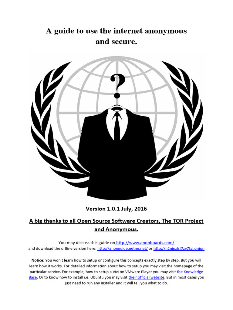Guide to Internet Anonymity and Security | PDF | Virtual Machine ...