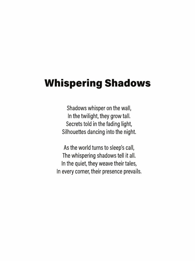 Whispering Shadows | PDF