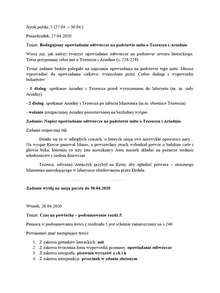J Zyk Polski 5 27.04. 30.04. | PDF