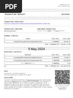 Bitcoin: Transaction Receipt | PDF