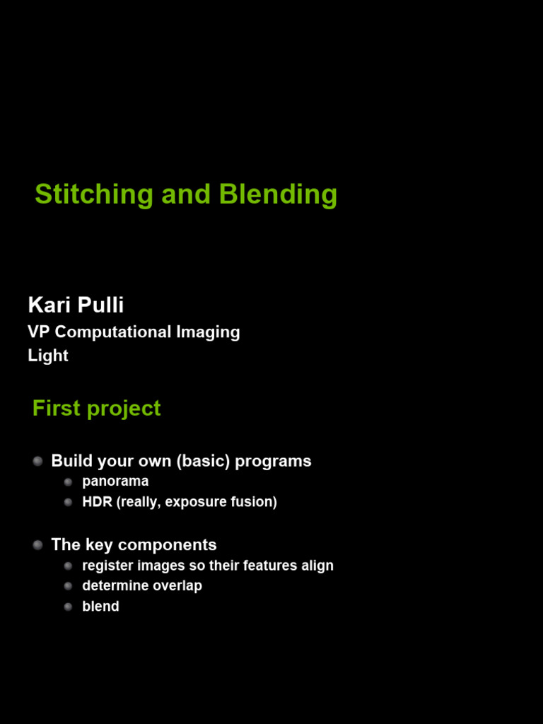 Lecture 5 Stitching Blending | PDF | Computer Graphics | Computer Vision