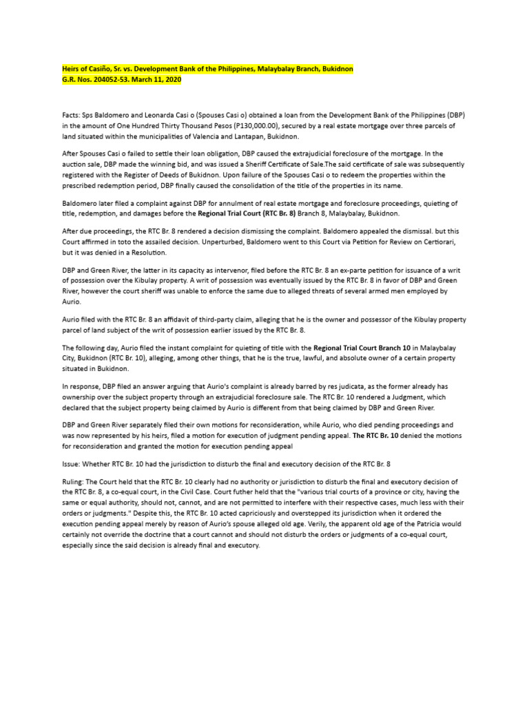 CivPro Cases | PDF | Complaint | Appeal